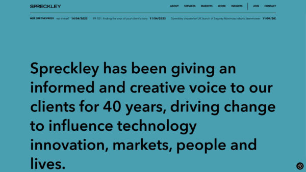 Spreckley PR celebrates 40th anniversary with brand refresh, new ...
